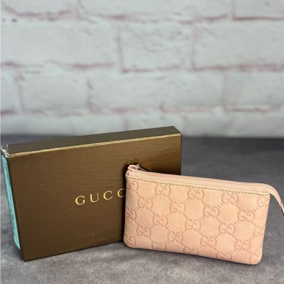 Gucci | Bags | Gucci Guccissimasoft Pink Leather Coin Purse | Poshmark